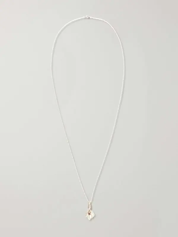 Le Sundial Veil Drop Sterling Pendant Necklace - Silver