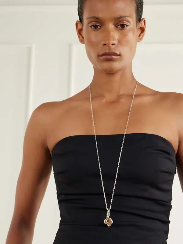 Le Sundial Veil Drop Sterling Pendant Necklace
