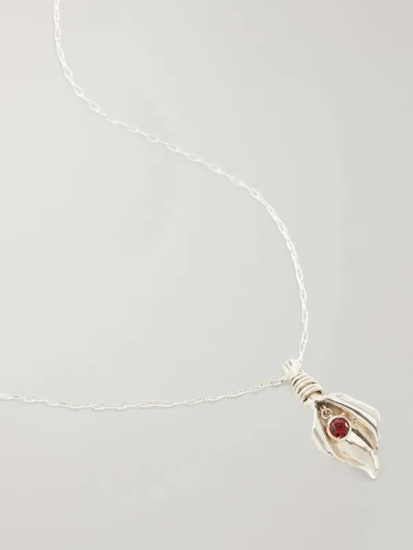 Le Sundial Veil Drop Sterling Pendant Necklace