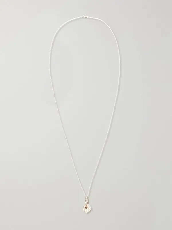 Le Sundial Veil Drop Sterling Pendant Necklace - Silver