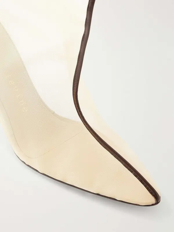 HERBERT LEVINE Drawing A Blank 80 Mesh Over-the-knee Boots