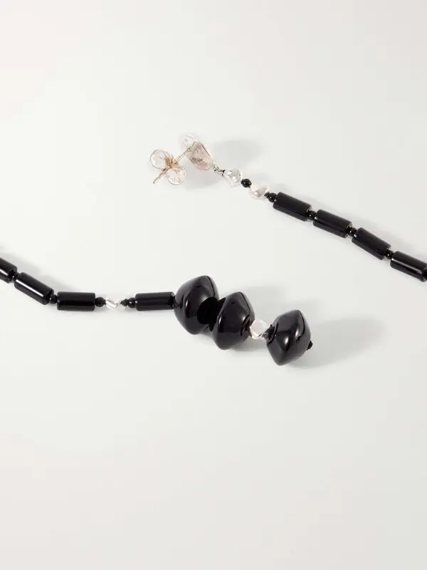 Agmes Margot -tone Onyx Earrings