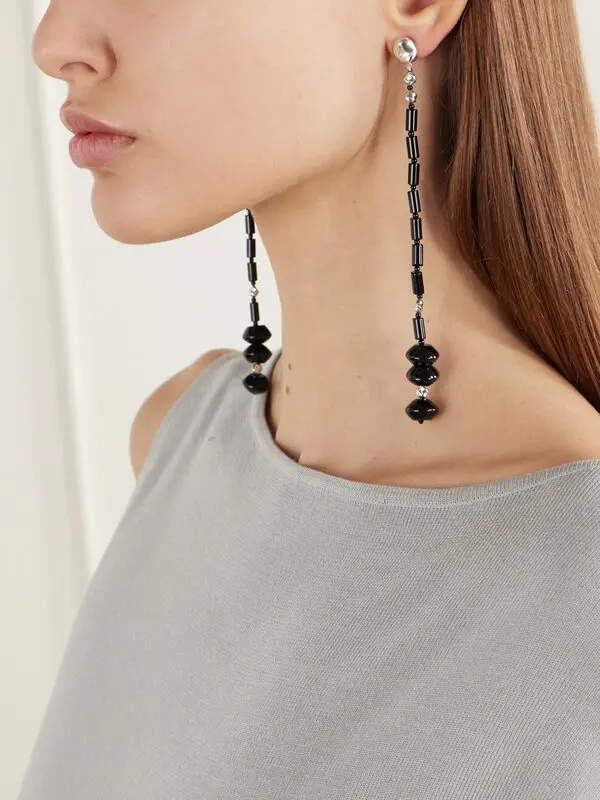 Agmes Margot -tone Onyx Earrings