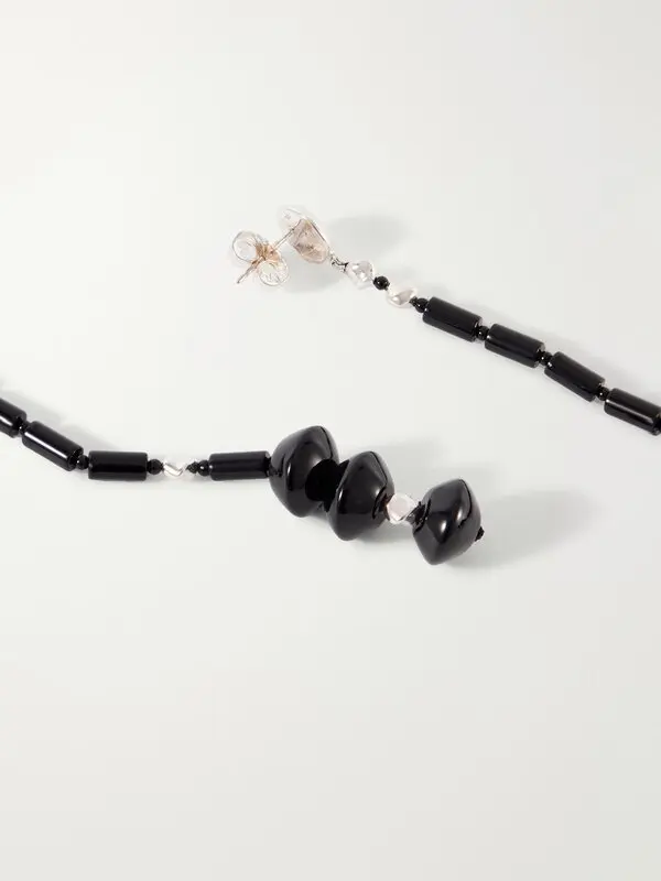 Agmes Margot -tone Onyx Earrings