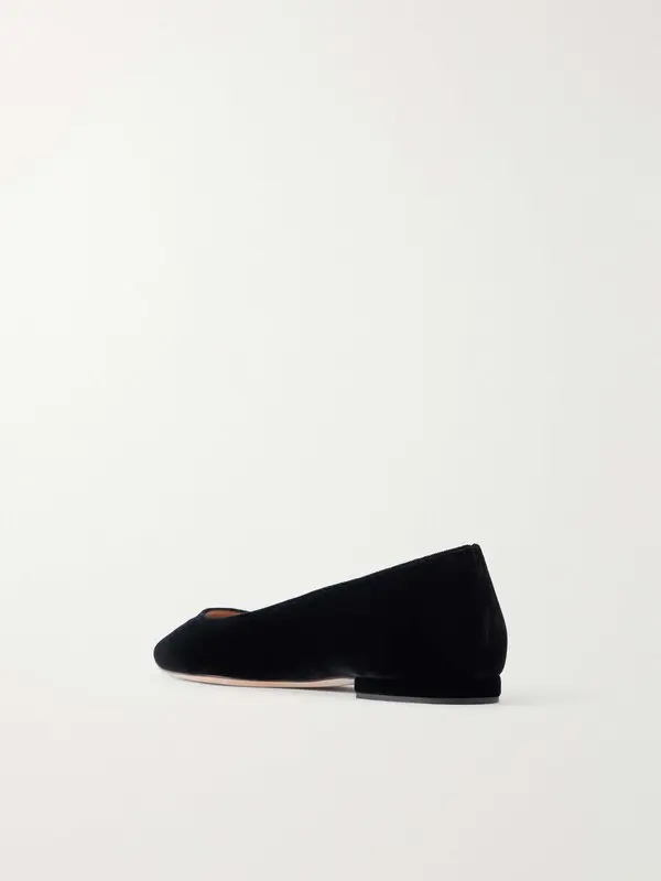 GIANVITO ROSSI 10 Velvet Ballet Flats
