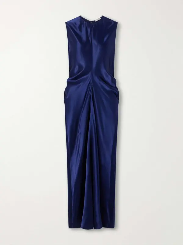 FFORME Lillian Draped Satin Maxi Dress