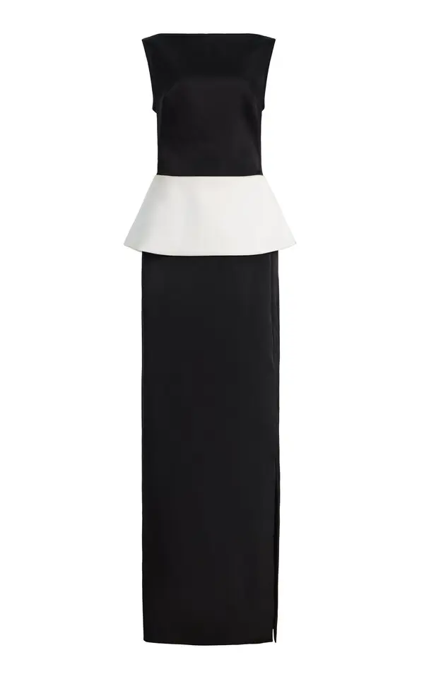 Simkhai Sirel Color-blocked Crepe Gown