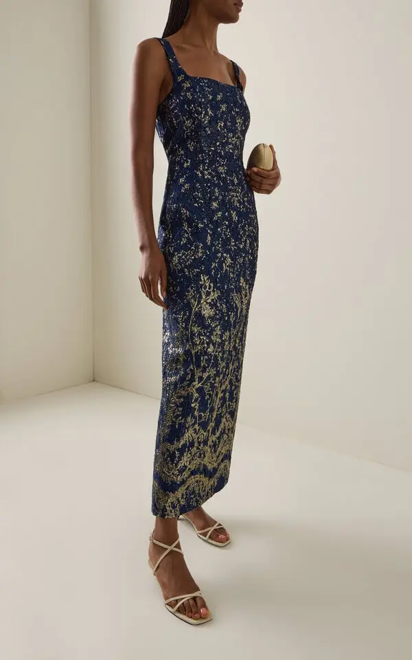 Simkhai Virette Jacquard Midi Dress