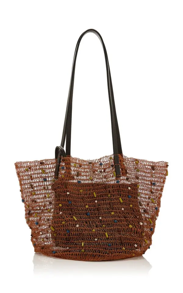 Staud Large Caro Beaded Bucket Bag