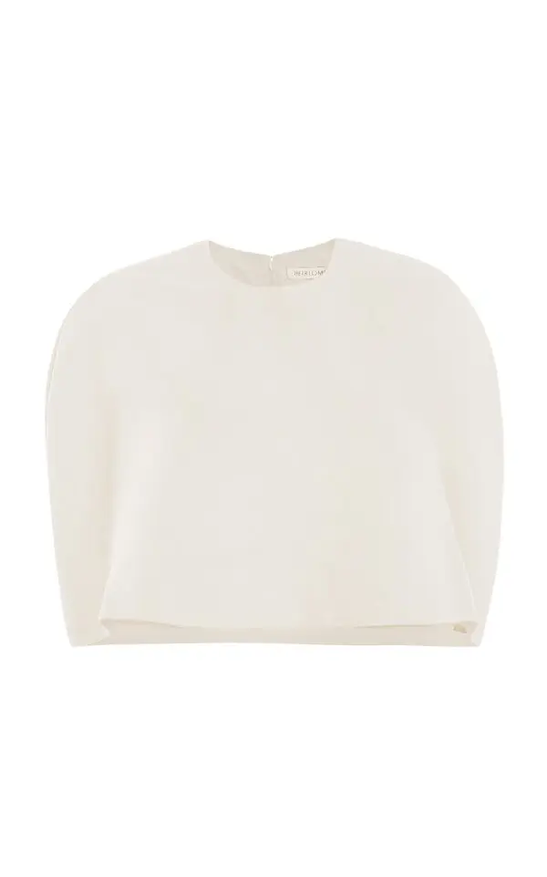 HEIRLOME Exclusive Ruby Silk-wool Cape Top
