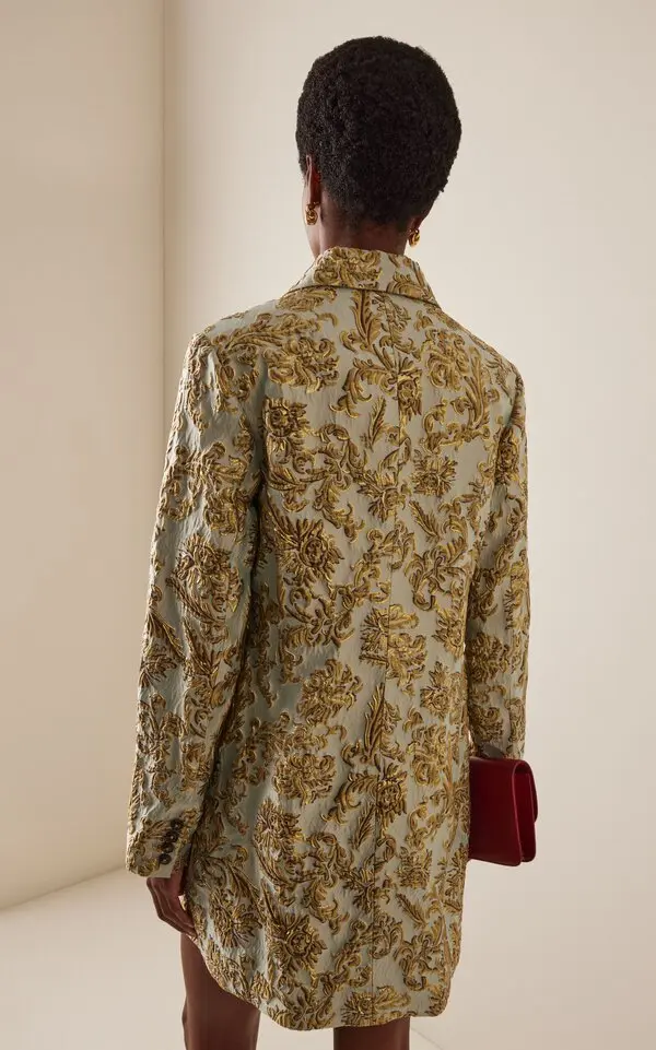 Staud Halton Metallic-brocade Jacket