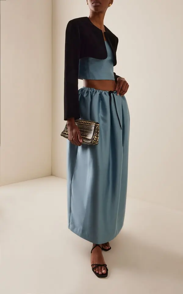 HARRIS TAPPER Exclusive Ophelia Wool-silk Midi Skirt