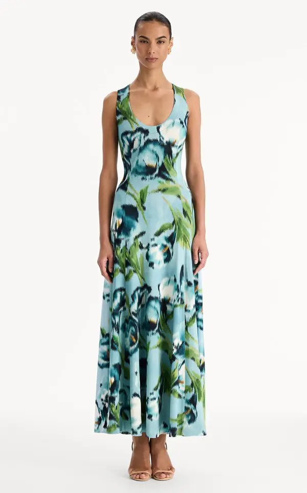 Oscar De La Renta Calla Lillies Maxi Dress