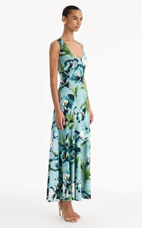 Oscar De La Renta Calla Lillies Maxi Dress