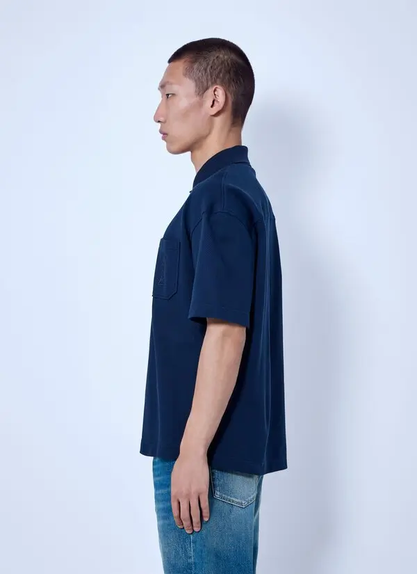 Saint Laurent Cassandre Polo In Cotton Piqu