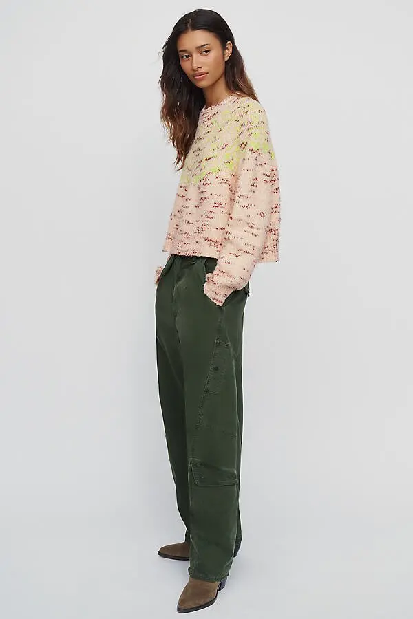PILCRO Chunky Crew Neck Sweater