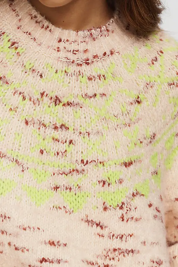 PILCRO Chunky Crew Neck Sweater