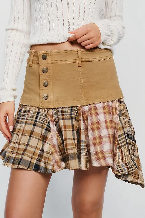 PILCRO Twofer Asymmetrical Mi Skirt