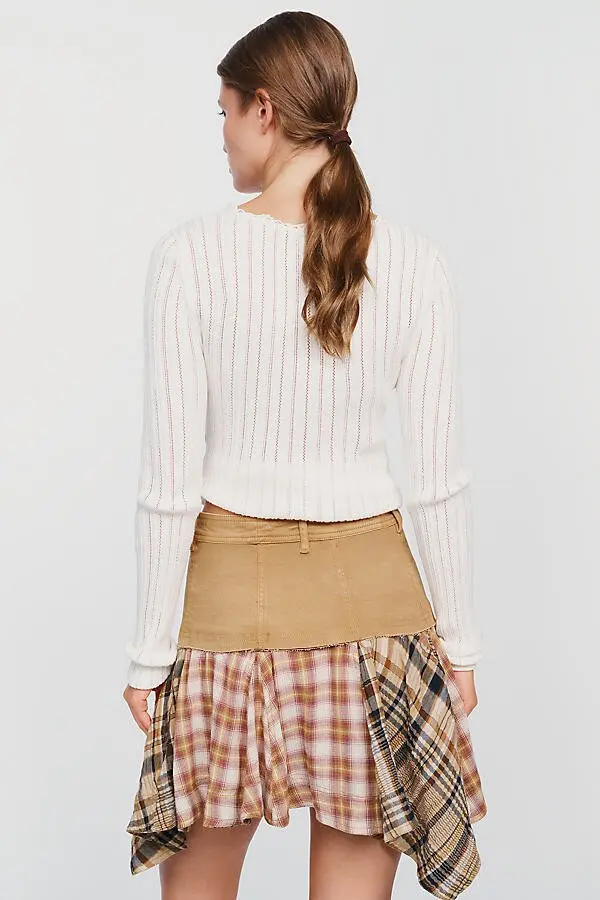 PILCRO Twofer Asymmetrical Mi Skirt
