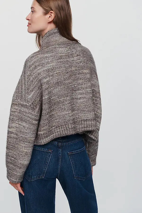 PILCRO Wool Blend Funnel Neck Sweater