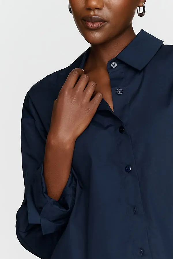 MARE MARE 100% Cotton Lace Back Buttondown Blouse