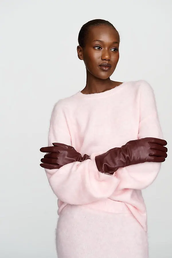 Anthropologie Leather Gloves - Wine