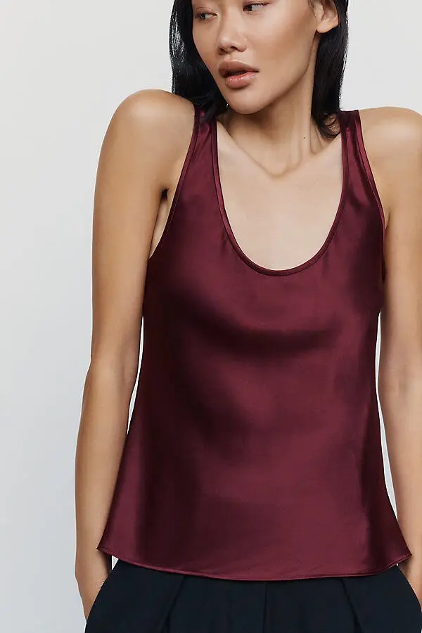 REFORMATION Veya 100% Silk Tank Top