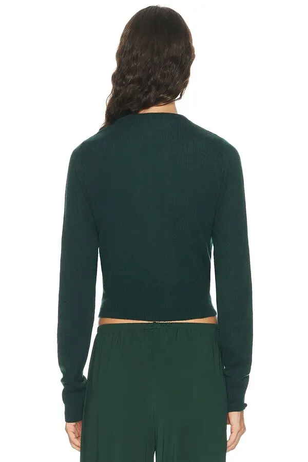 Eterne Reese Cashmere Sweater In Dark Green