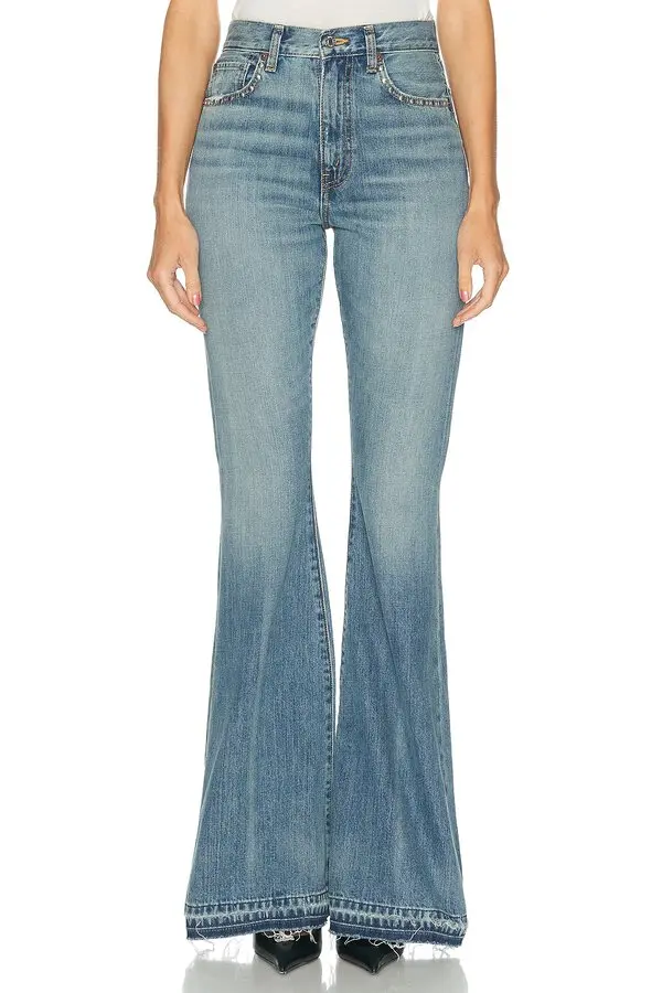 RE/DONE Jane Bootcut Jeans In Blue - Thunderstruck