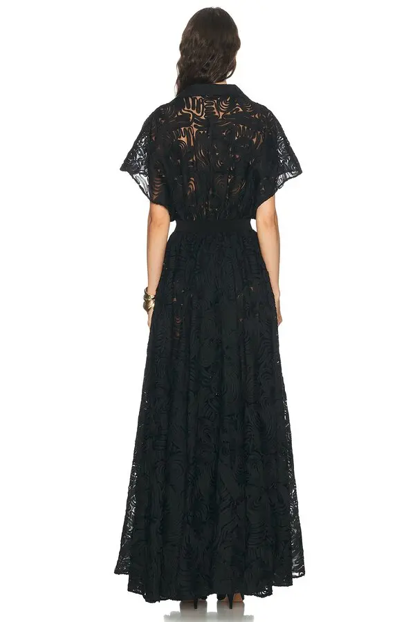 Norma Kamali For Oversized Sleeveless Flared Gown