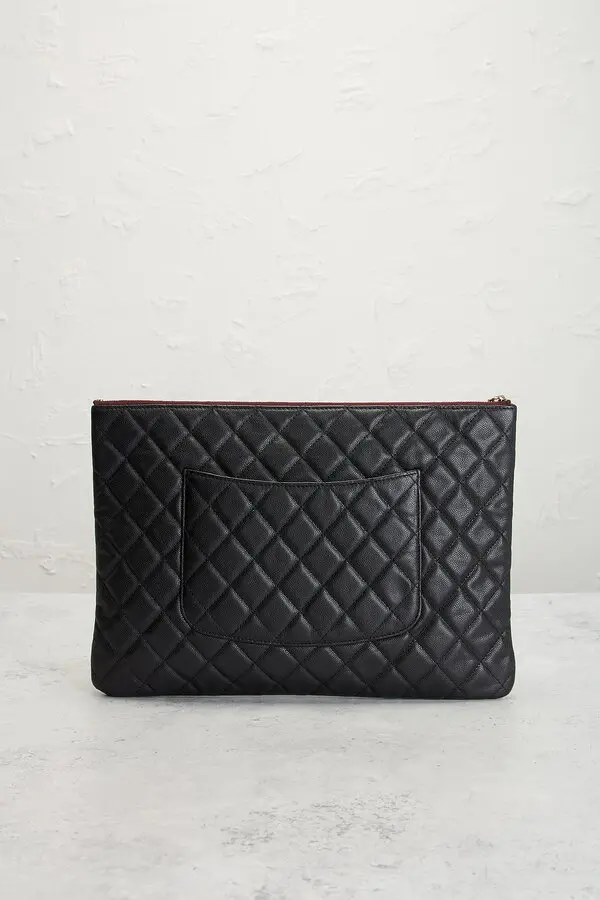 Chanel Caviar O Case Clutch