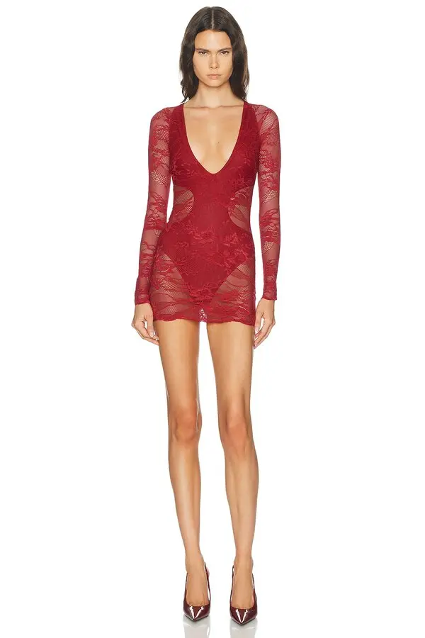 HAELO Lace Veiled Mini - Red