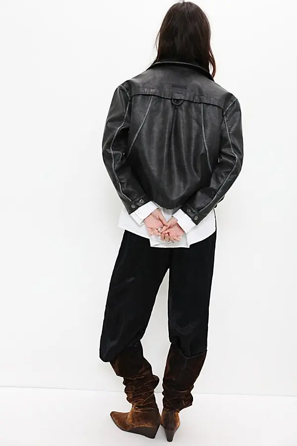 Free People We The Free Morant Bay Vegan Leather Jacket