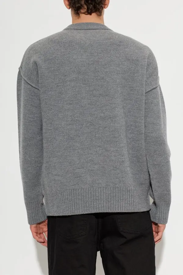 AMI Paris Wool Sweater With Logo
