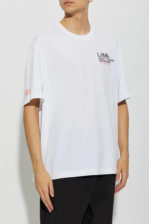 L/AB C/O OFF-WHITE T-shirt With Logo