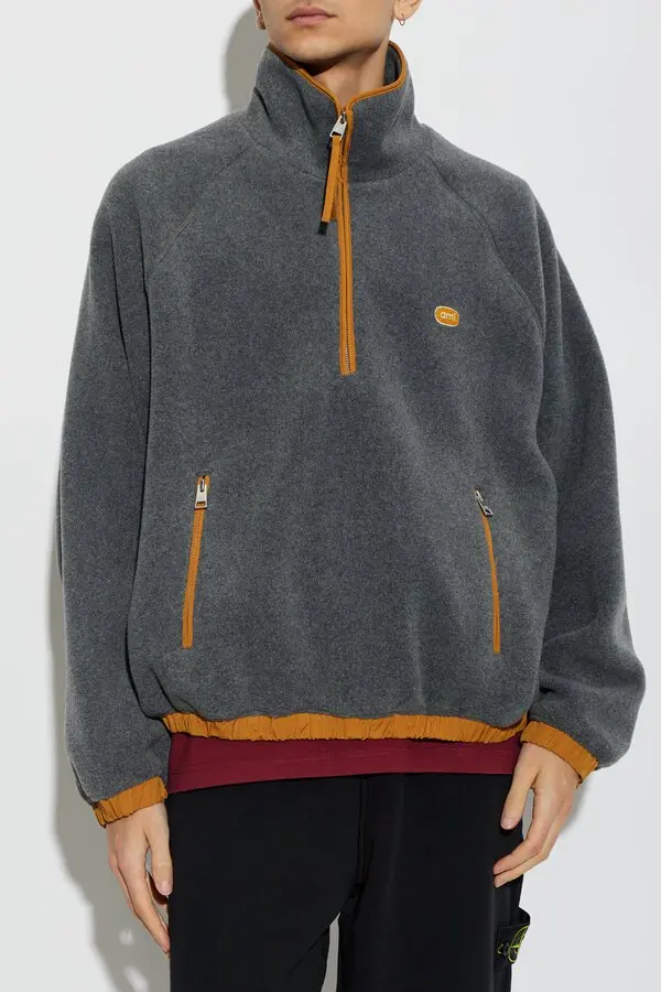 AMI Paris Fleece With Stitched Logo