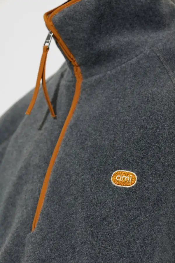 AMI Paris Fleece With Stitched Logo