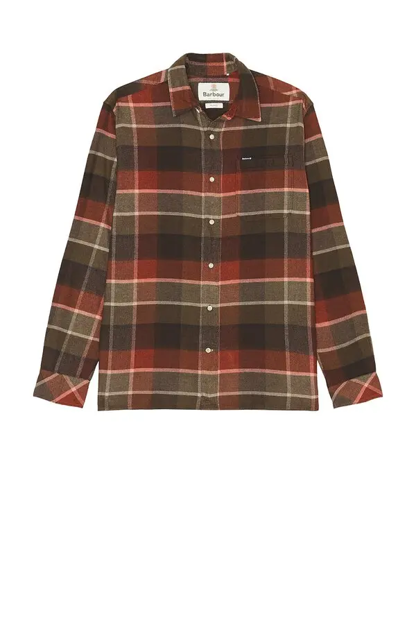 Barbour Copswell Relaxed Checked Shirt In Brown