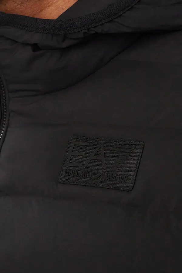 EA7 Long-sleeved Quilted Cotton Coat