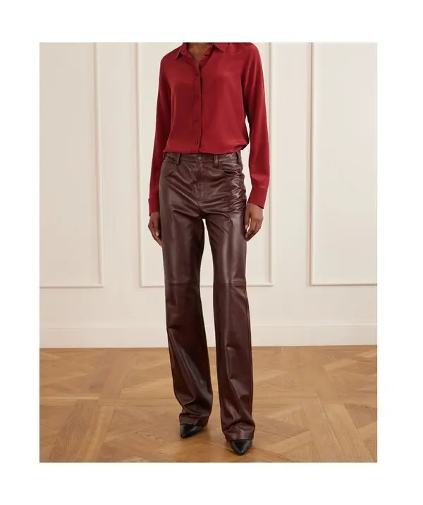 NILI LOTAN High-waisted Straight-leg Casual Trousers
