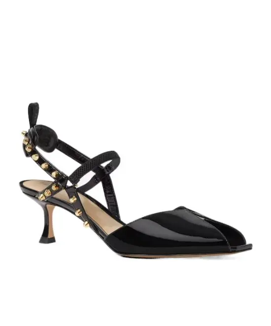 Fendi Patent Leather Medium-heeled Sandals