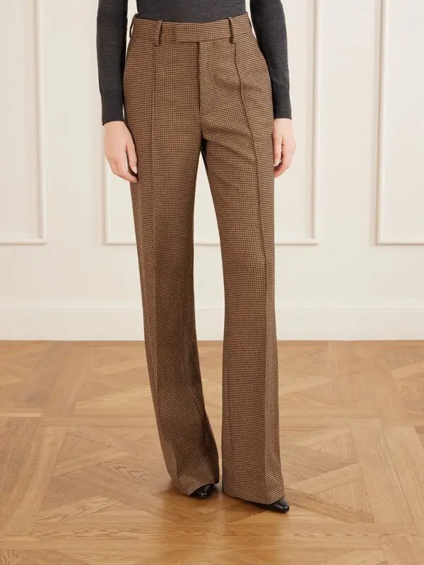 NILI LOTAN Plaid Casual Trousers