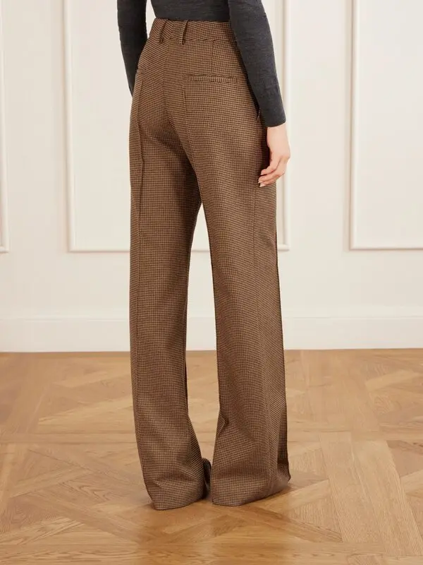 NILI LOTAN Plaid Casual Trousers