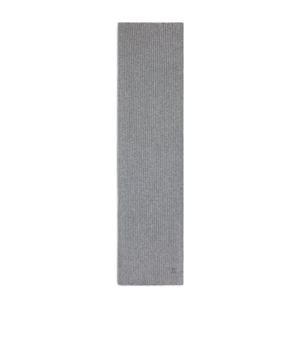Celine Triomphe Scarf In Scottish Cashmere - Medium Gray