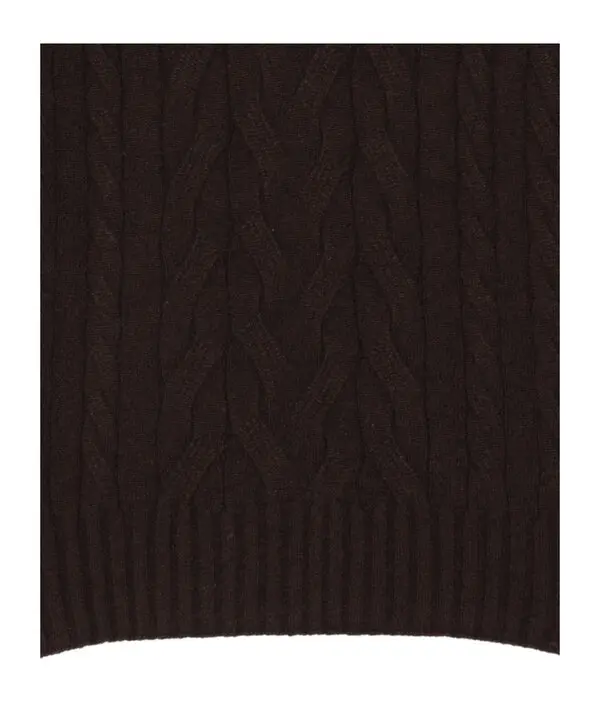 D.exterior Cable-knit Roll-neck Sweater