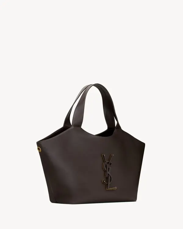 Saint Laurent Icare Medium In Smooth Leather - Chocolate