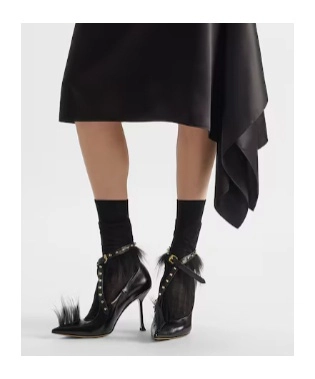 Fendi Vertigo Leather Court Shoes