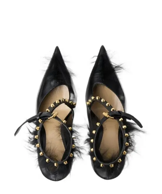 Fendi Vertigo Leather Court Shoes