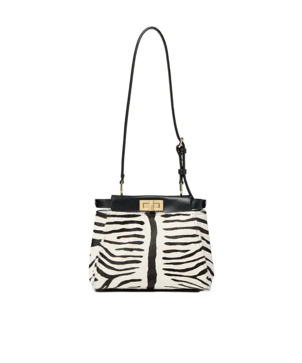 Fendi My Peekaboo Tiger-print Pony-effect Leather Bag
