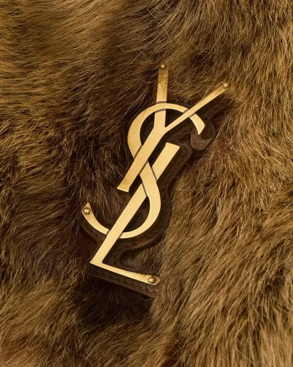 Saint Laurent Jamie Shopping In Shearling